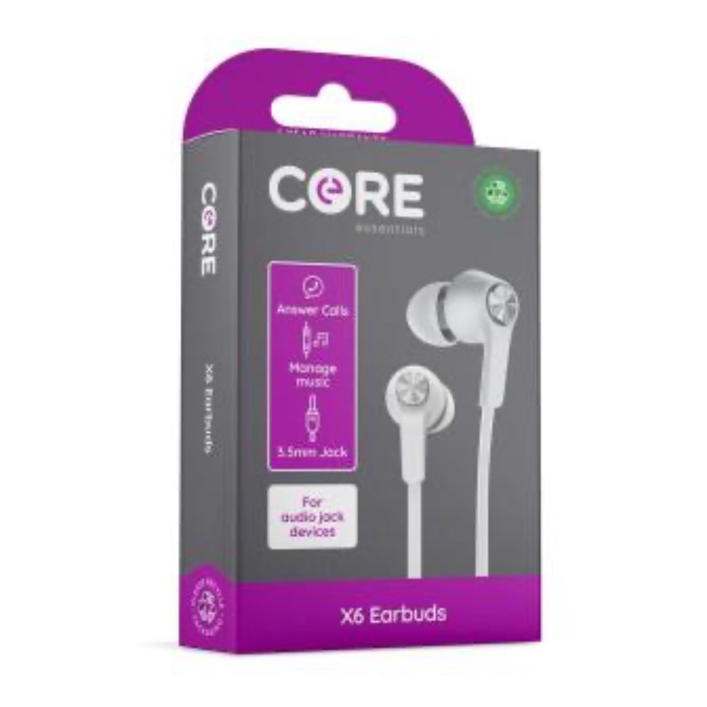 New CORE X6 EARBUDS - WHITE - Own4Less
